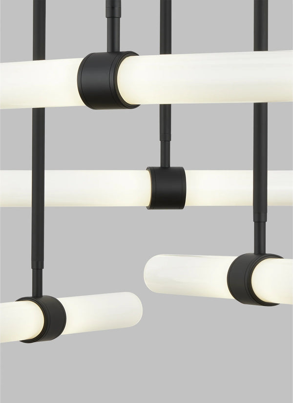 Tech Lighting Calumn 6 Light Black Chandelier - Lighting Affairs