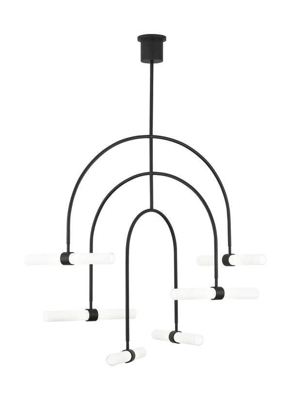 Tech Lighting Calumn 6 Light Black Chandelier - Lighting Affairs